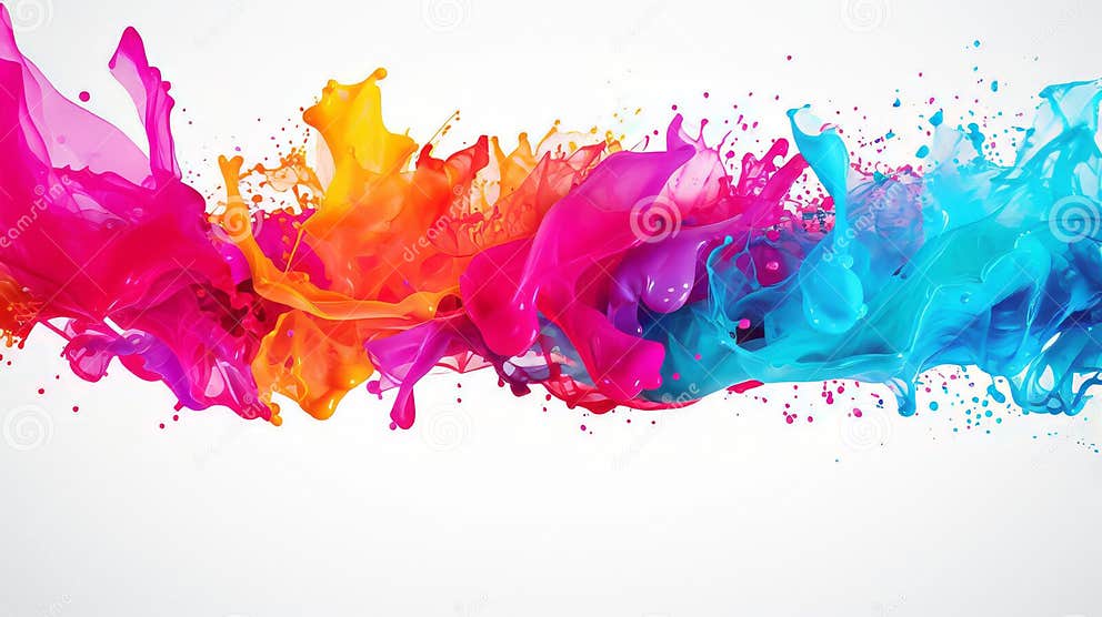 Vibrant Technicolor Splash Background Stock Illustration - Illustration ...