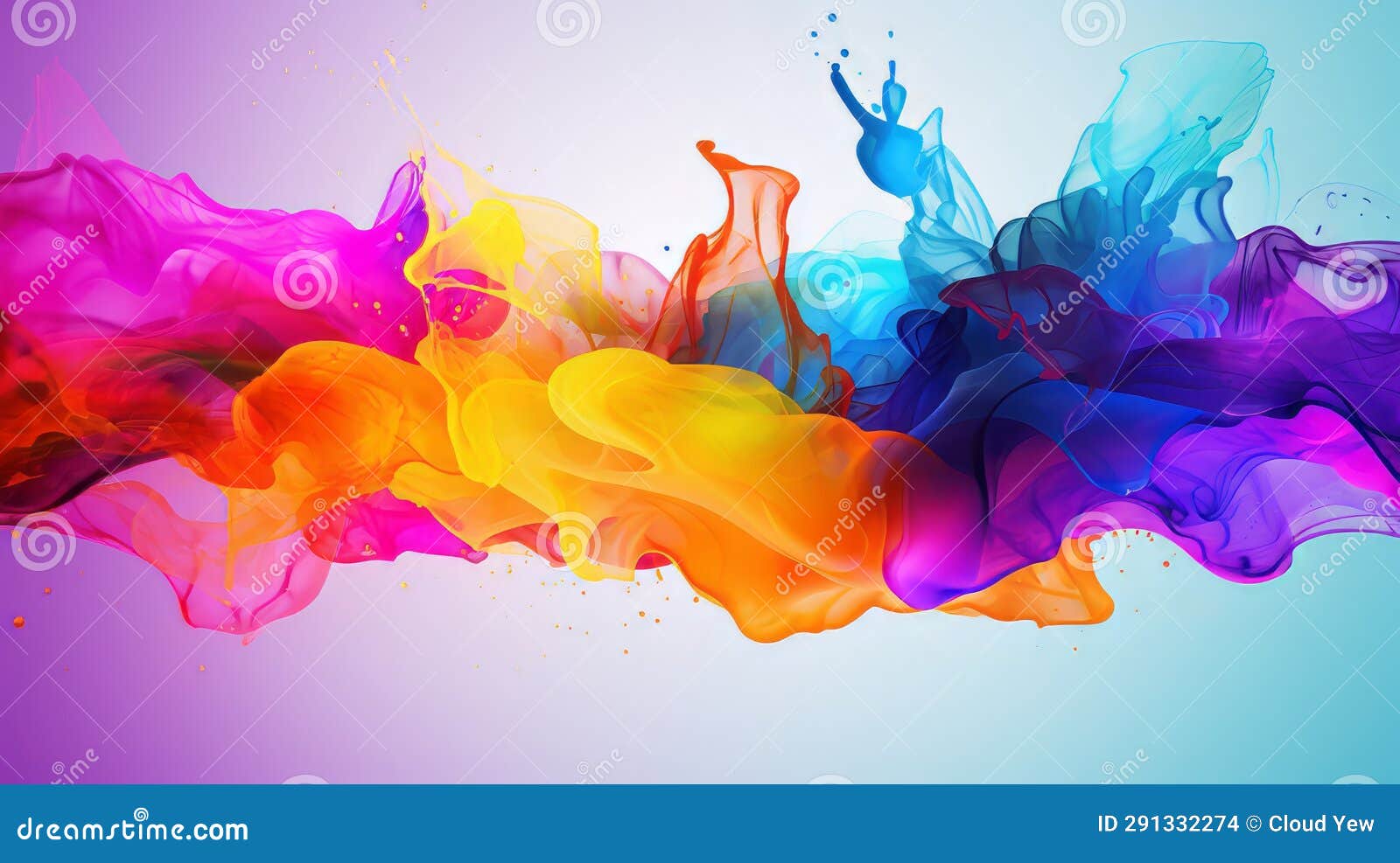 Vibrant Technicolor Splash stock illustration. Illustration of swirl ...