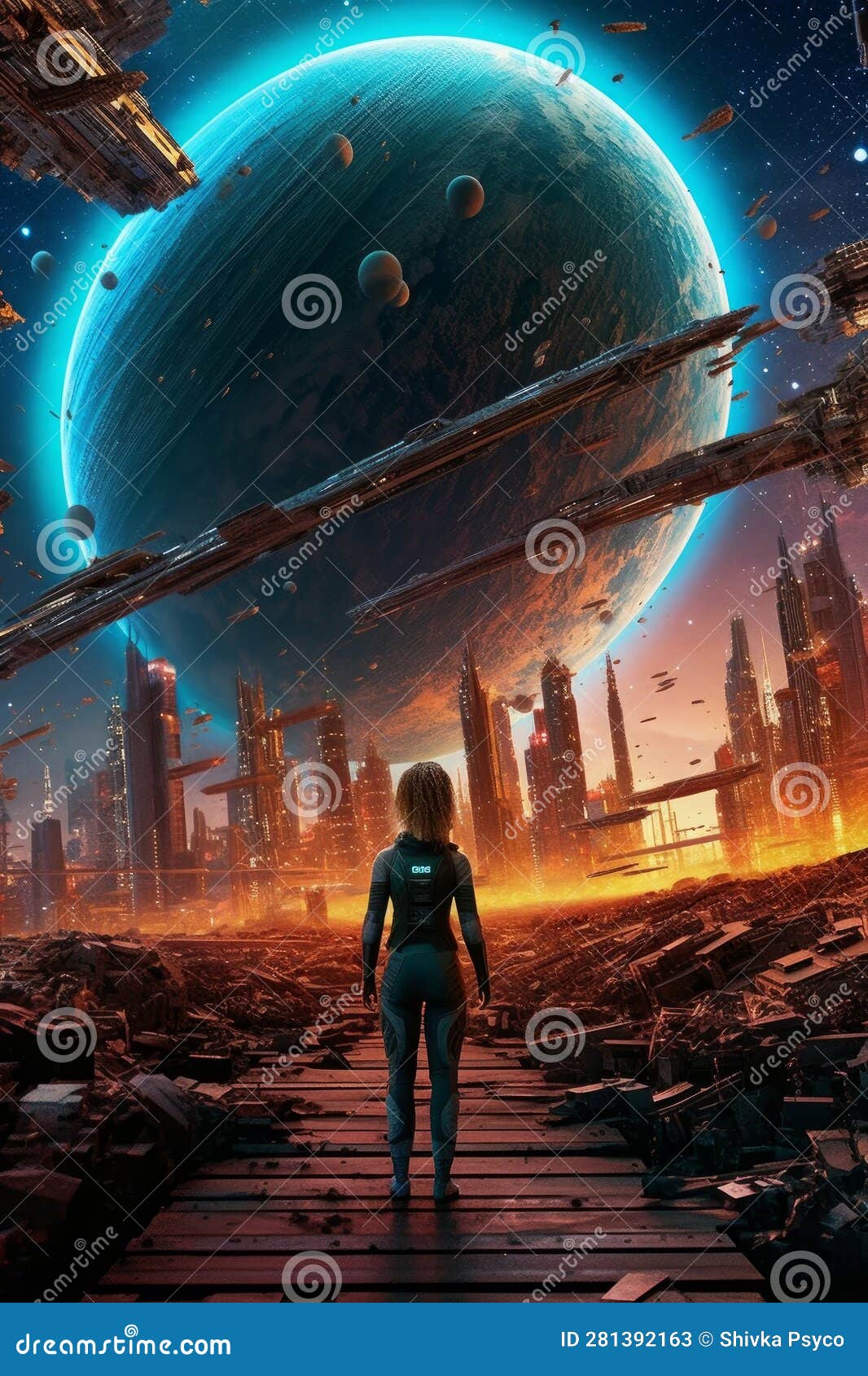 Vibrant Technoir Blade Runner Animevixen Generative AI Stock ...