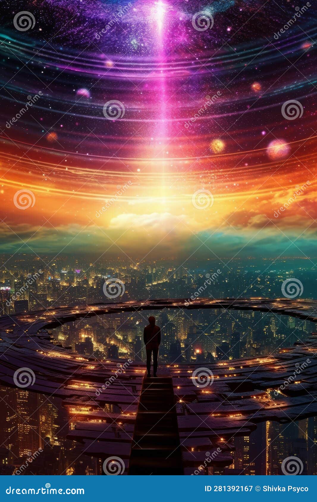 Vibrant Technoir Blade Runner Animevixen Walking Generative AI Stock ...