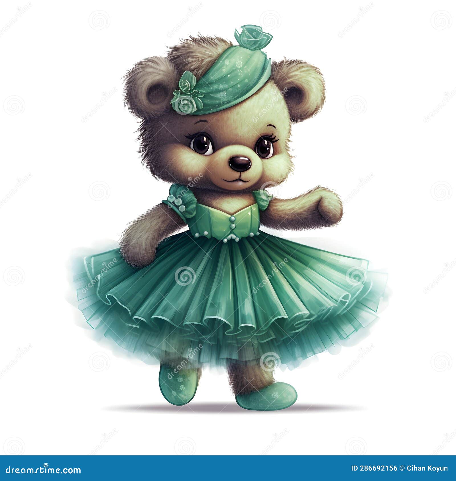 Vibrant teddy tutu dance stock illustration. Illustration of face ...
