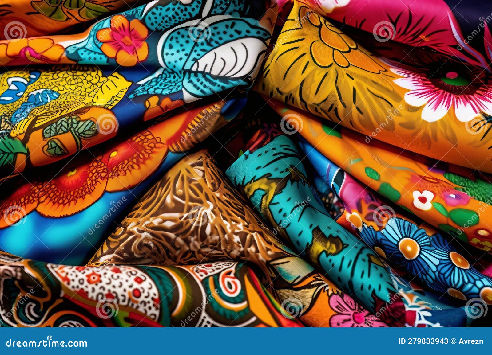 Vibrant Textile Designs Unveiled: Different Pieces of Fabric with ...