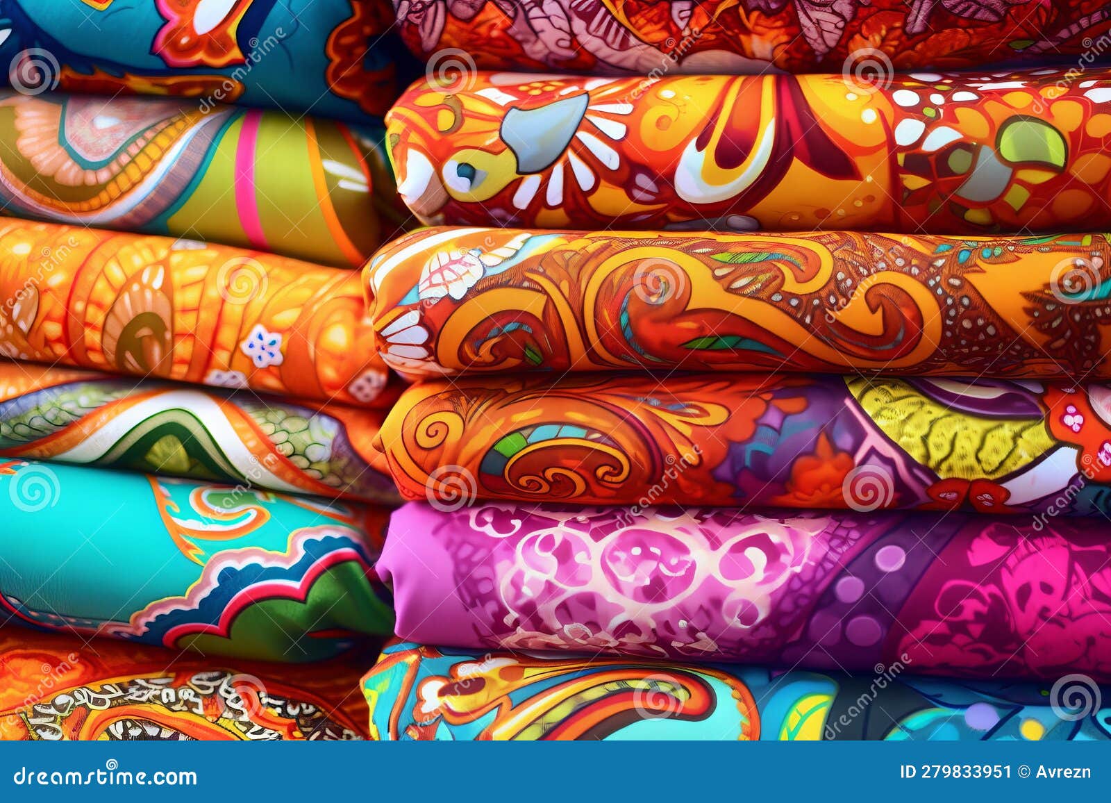 Vibrant Textile Designs Unveiled: Different Pieces of Fabric with ...