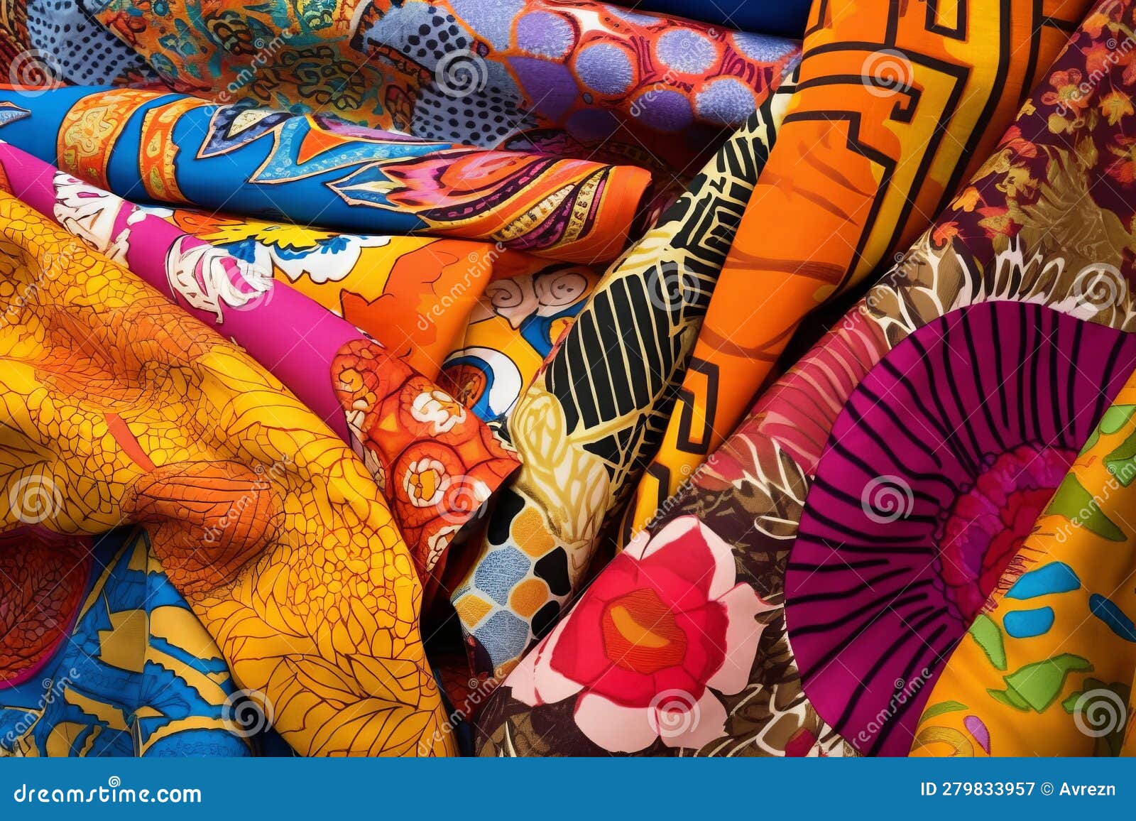 Vibrant Textile Designs Unveiled: Different Pieces of Fabric with ...