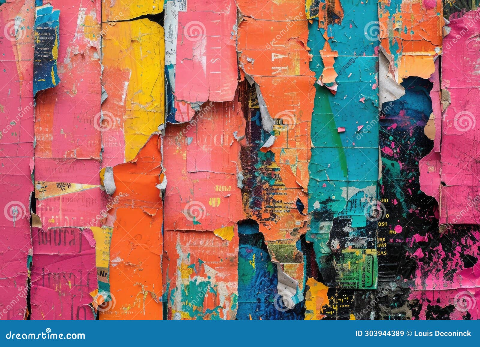 Vibrant Torn Magazine Collage Stock Illustration - Illustration of ...