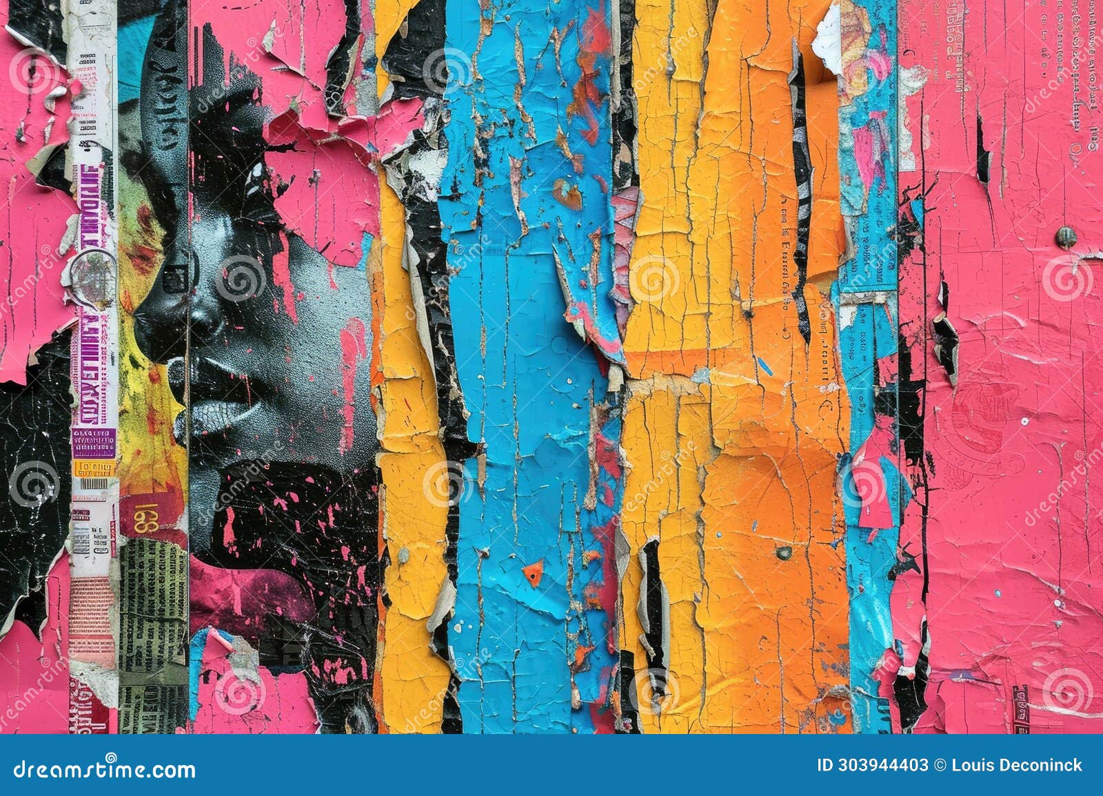 Vibrant Torn Magazine Collage Stock Illustration - Illustration of ...