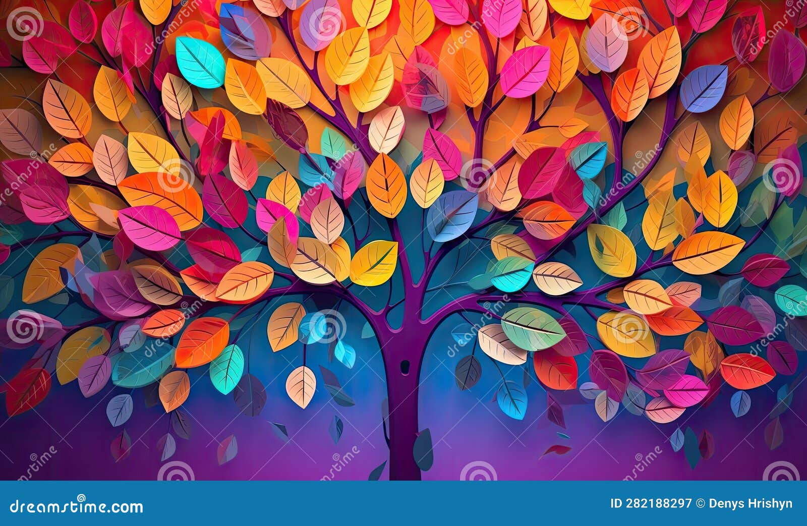 Vibrant Tree with Foliage Hanging from the Branches Creating Using ...