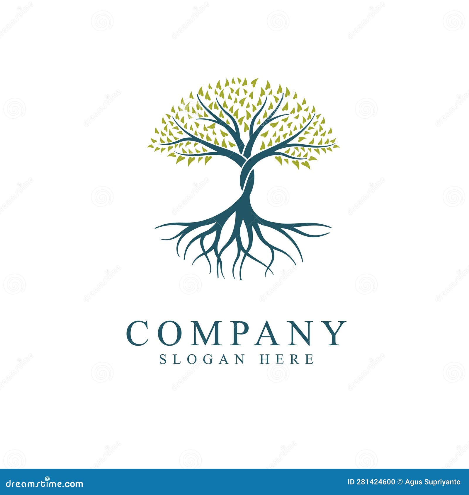 Vibrant Tree Logo Design, Tree Vector. Tree of Life Logo Design Stock ...