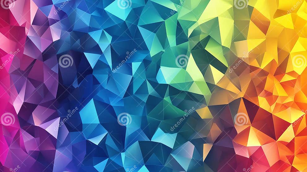Vibrant Triangle Pattern Showcases Colorful Gradient Design in Soft ...