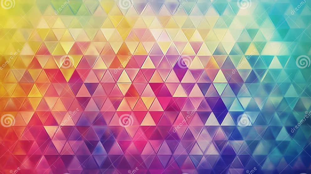 Vibrant Triangle Pattern Showcases Colorful Gradient Design in Soft ...