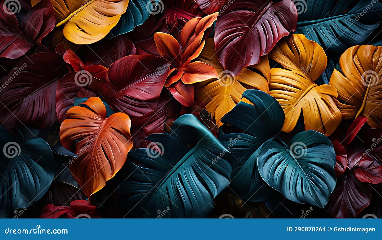 Vibrant Tropical Rainforest Backdrop with Colorful Floral Patterns ...