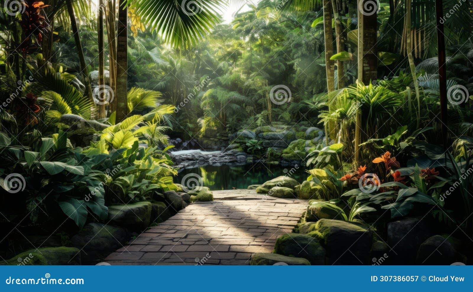 A Vibrant Tropical Rainforest with Lush Greenery for an Exotic Feel ...