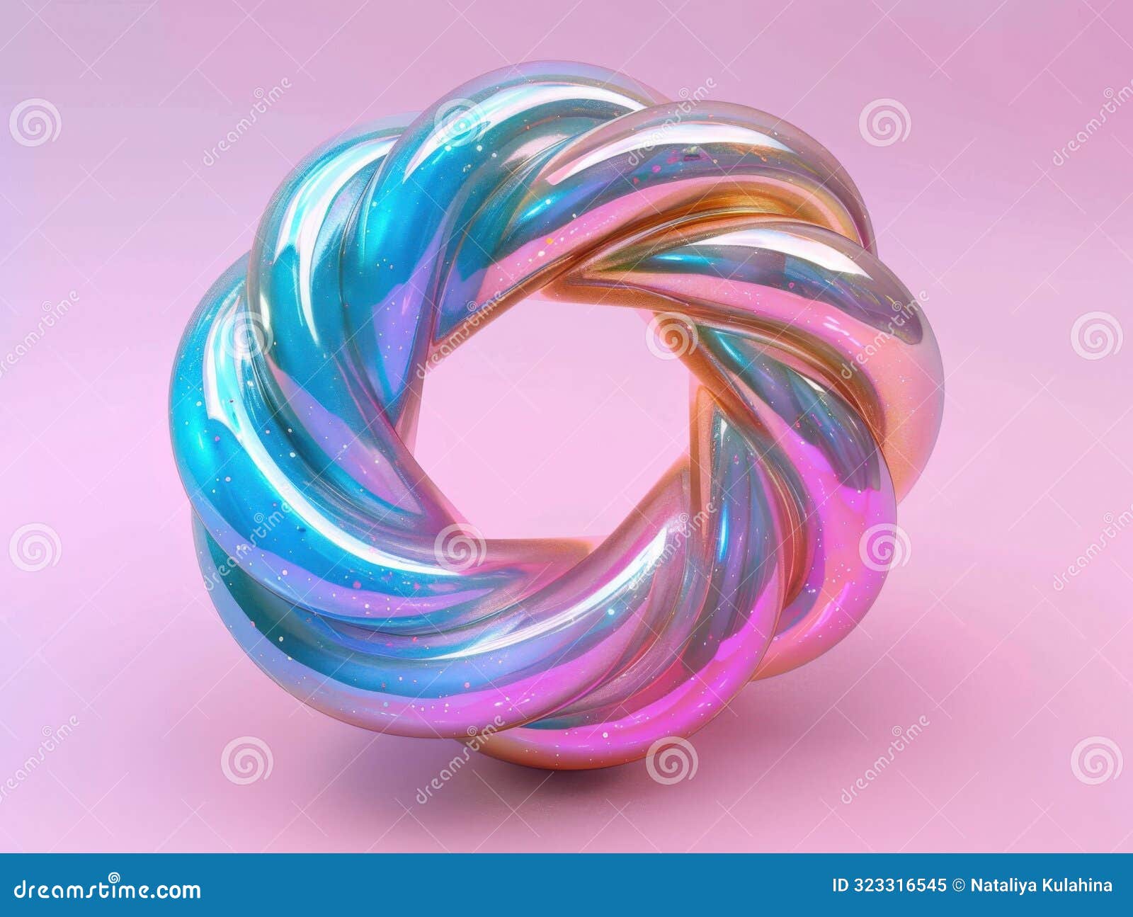 Colorful Twisted Torus with a Sparkling Finish and Captivating Curves ...