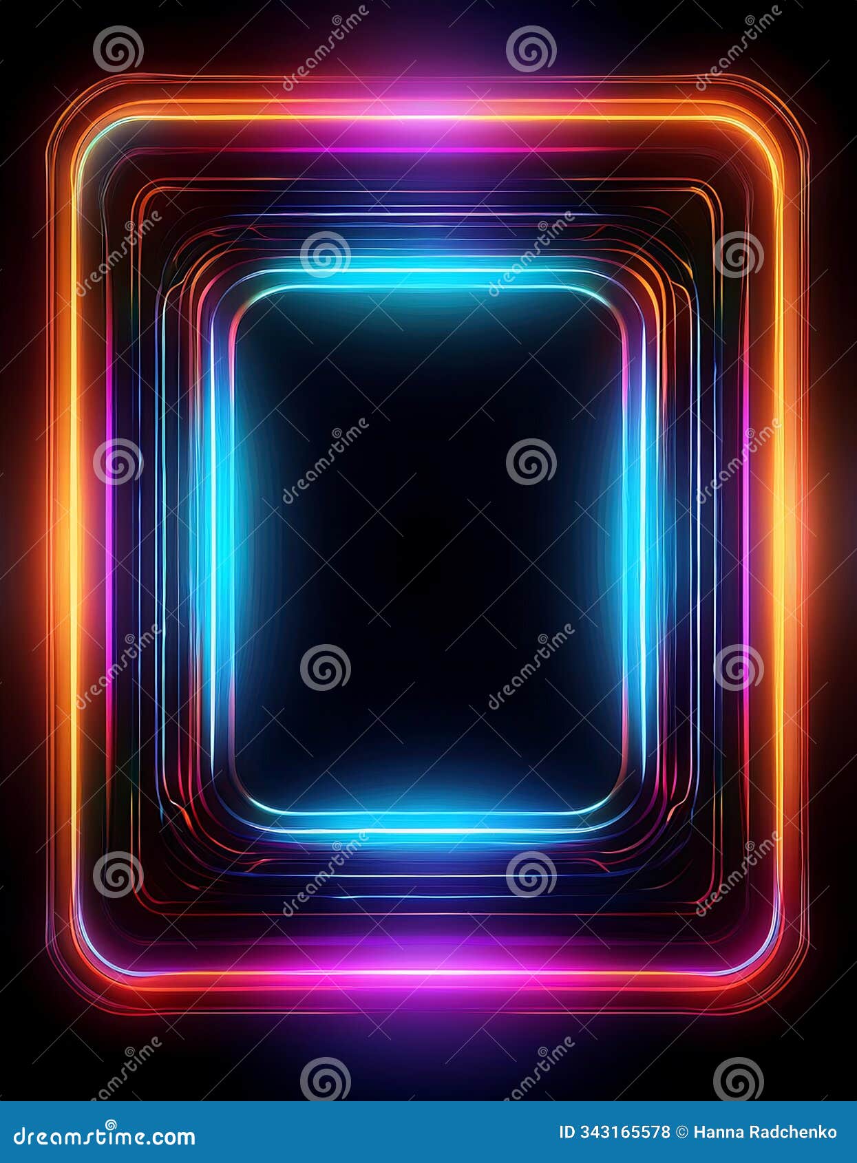 Vibrant Two-tone Neon Square Frame Creating Smooth Fluid Motion ...