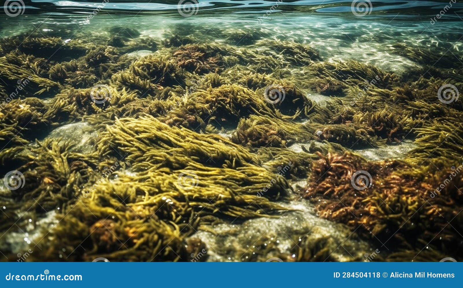 Vibrant Underwater Seaweed Forest Illustration. AI Generated Stock ...