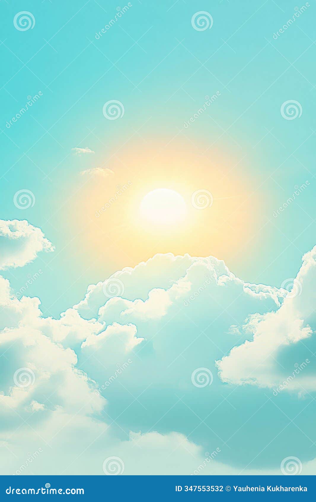 Sunny Cloudy Gradient Background Stock Illustration - Illustration of ...
