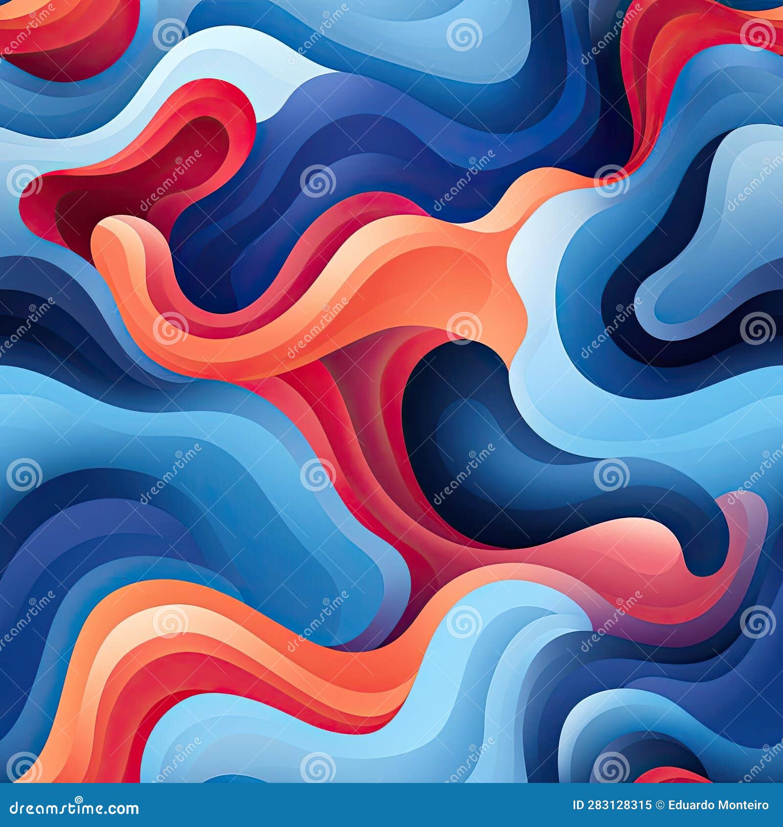 Vibrant Vector Background with Fluid Waves and Multidimensional Shading ...