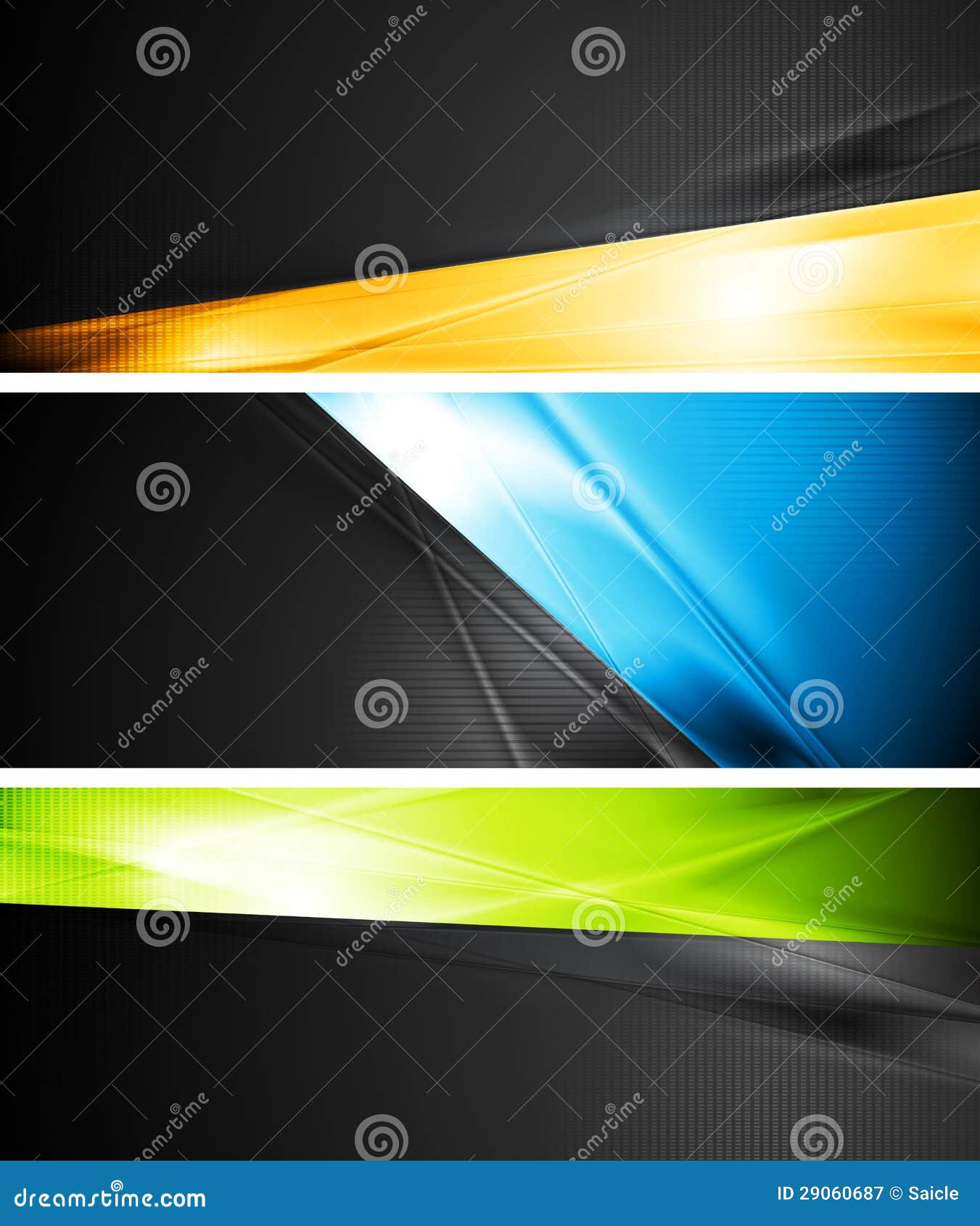 Vibrant vector banners stock vector. Illustration of orange - 29060687