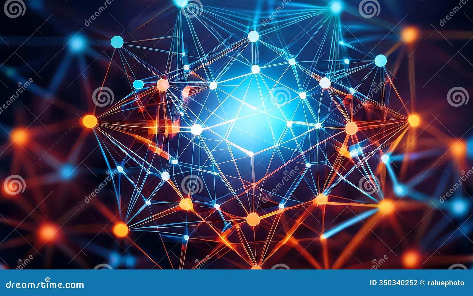 Vibrant Vector Graphic Depicts a Complex Network Design Stock ...