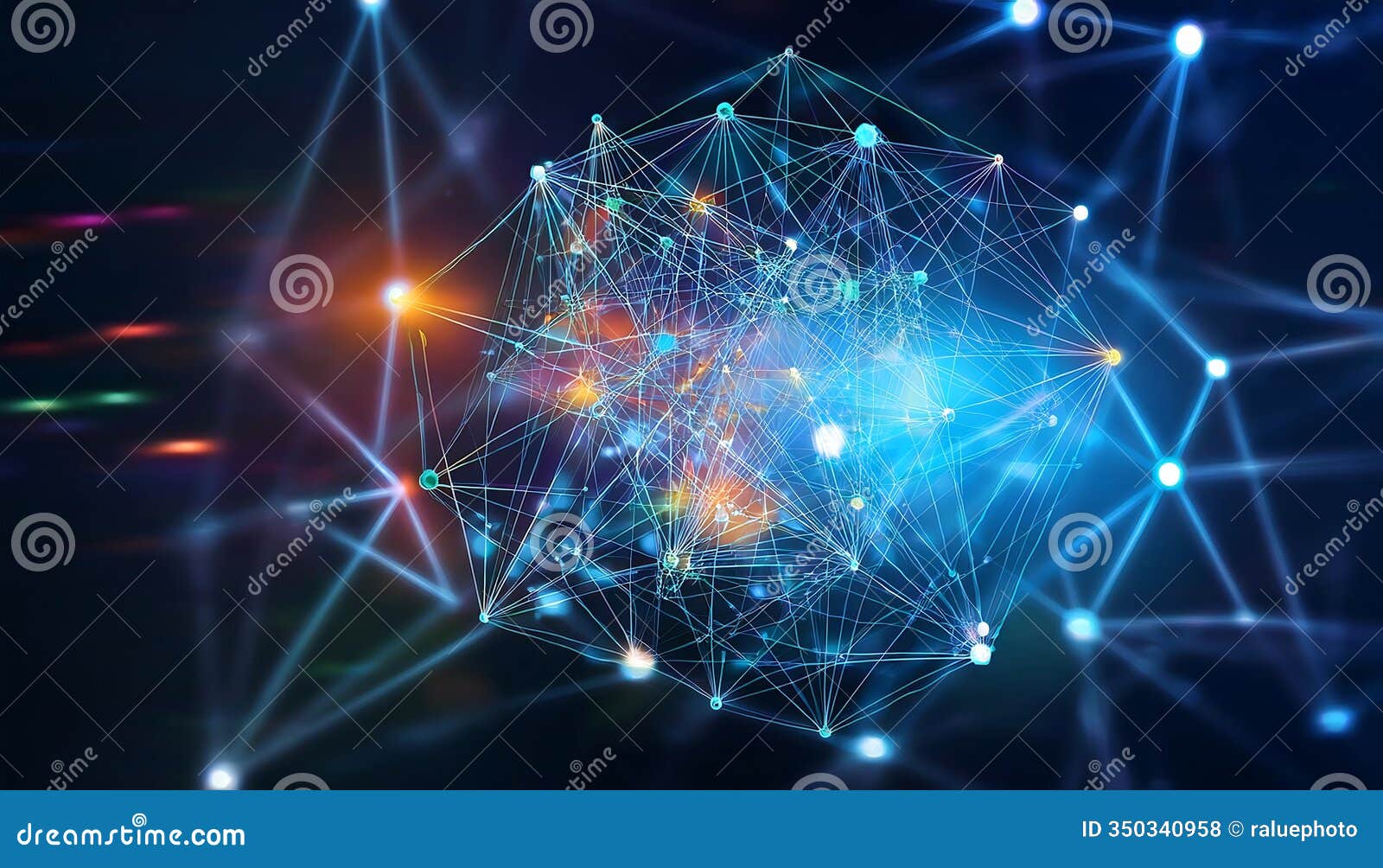 Vibrant Vector Graphic Depicts a Complex Network Design Stock ...
