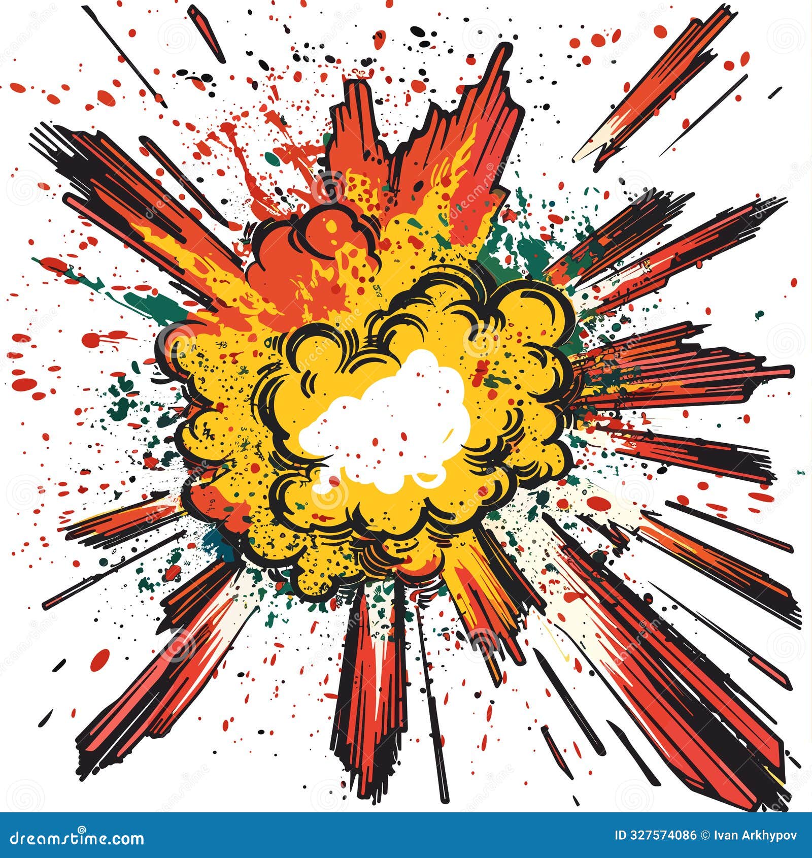 Explosive Collage Vector Art Stock Vector - Illustration of designs ...