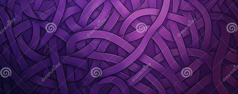 A Vibrant Violet Background with a Pattern of Interlocking Lines ...