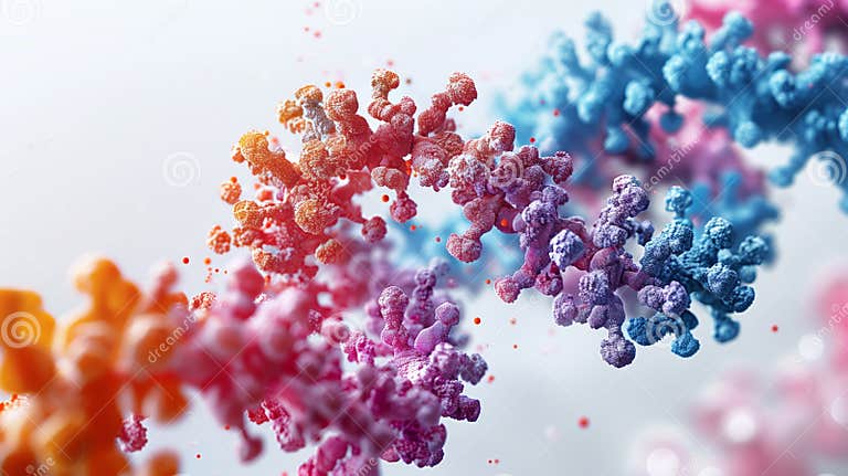 Vibrant Visualization of Molecular Structures Representing Genetic ...