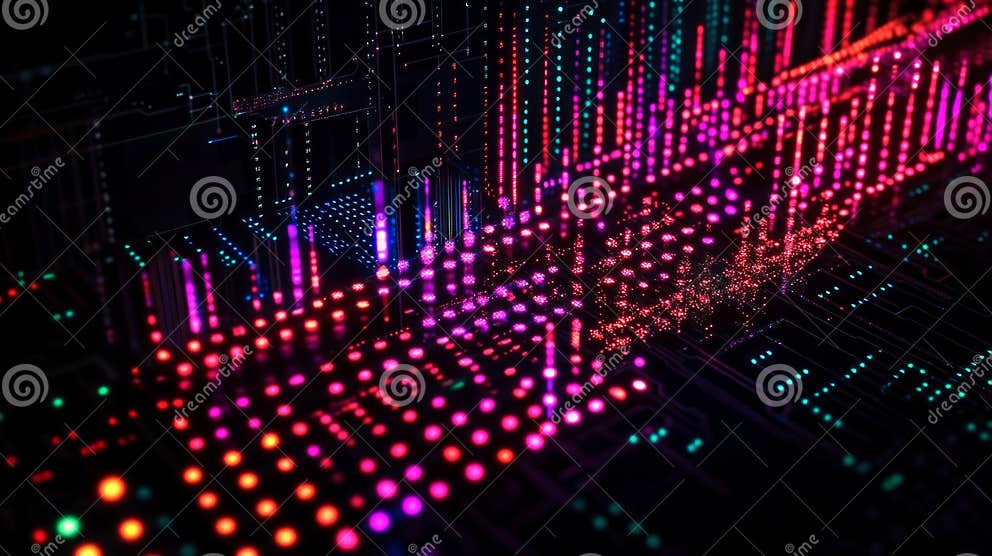 Vibrant Visualization of Quantum Dot Technology Showcasing Dynamic ...