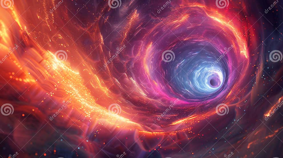 Vibrant Visualization of a Space-time Bending Wormhole in Abstract Form ...
