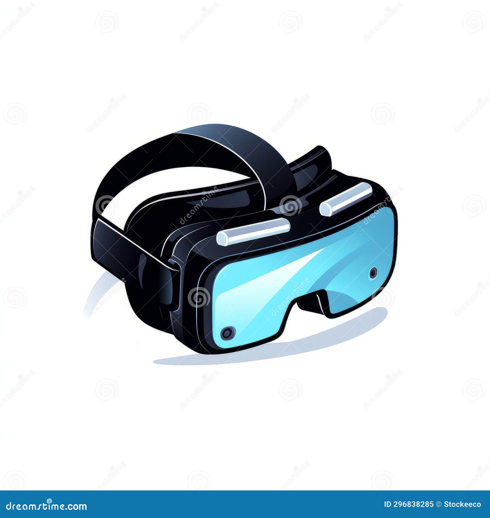 Vibrant Vr Headset Icon in Comic Book Style Stock Illustration ...