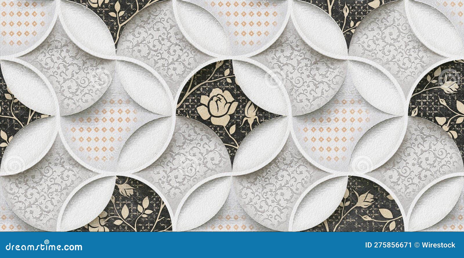 Vibrant Wallpaper Featuring a Delicate Flower Pattern on a Bright White ...