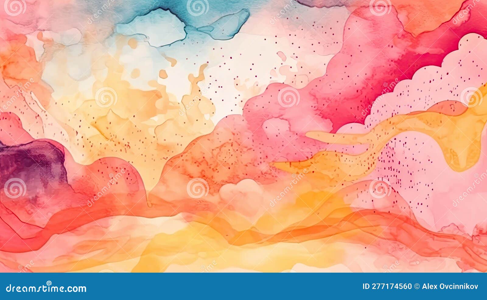Vibrant Watercolor Background for Invitations and Posters. Stock ...