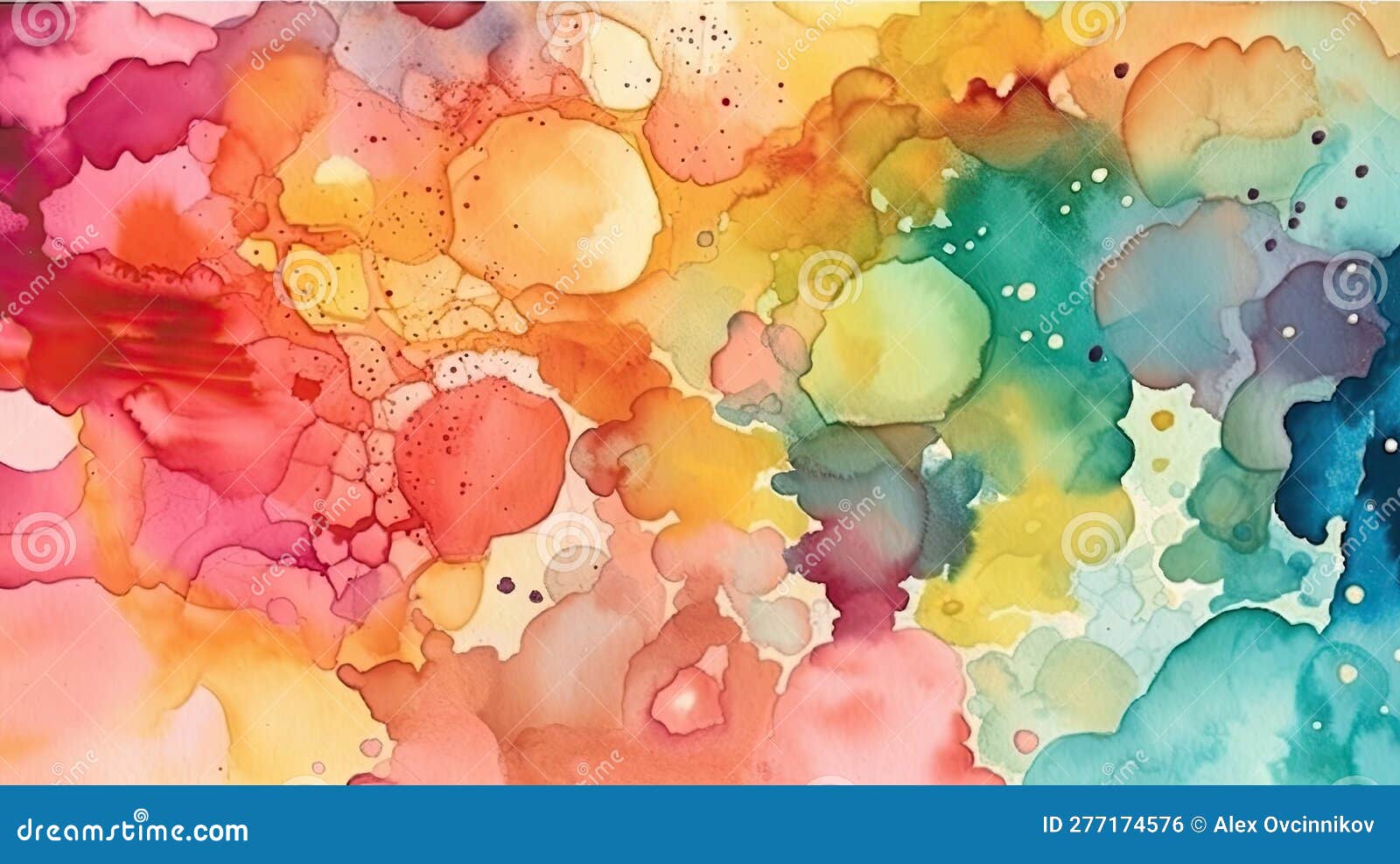 Vibrant Watercolor Background for Invitations and Posters. Stock ...