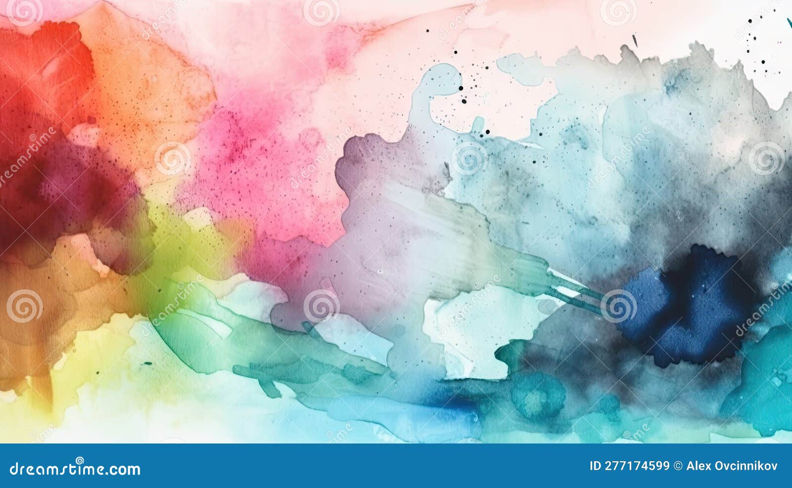 Vibrant Watercolor Background for Invitations and Posters. Stock ...