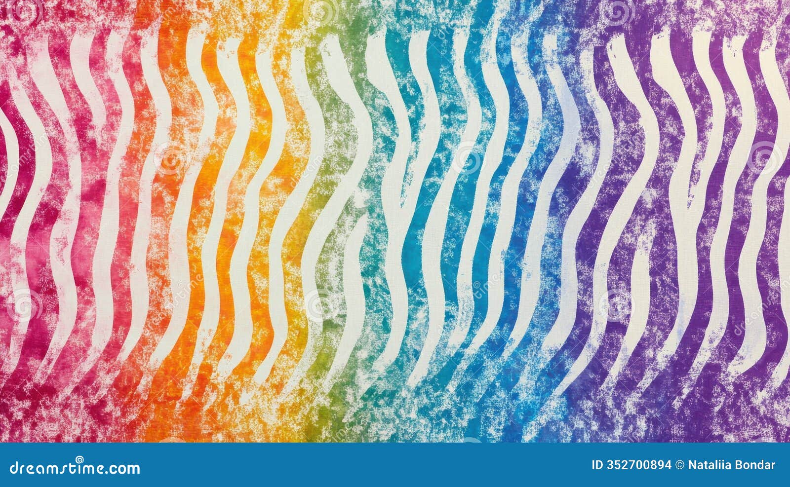 Vibrant Wave Pattern in Bright Textured Spectrum of Rainbow Colors ...