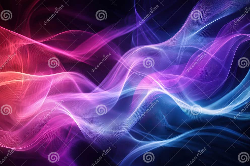 Vibrant Waves of Light in a Spectrum of Colors Create a Dynamic and ...