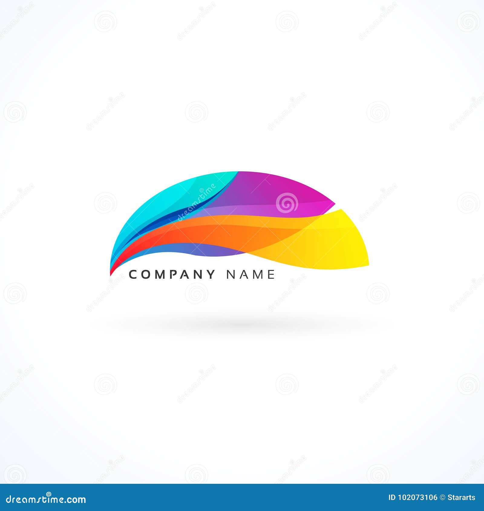 Vibrant wavy logo concept stock vector. Illustration of sign - 102073106