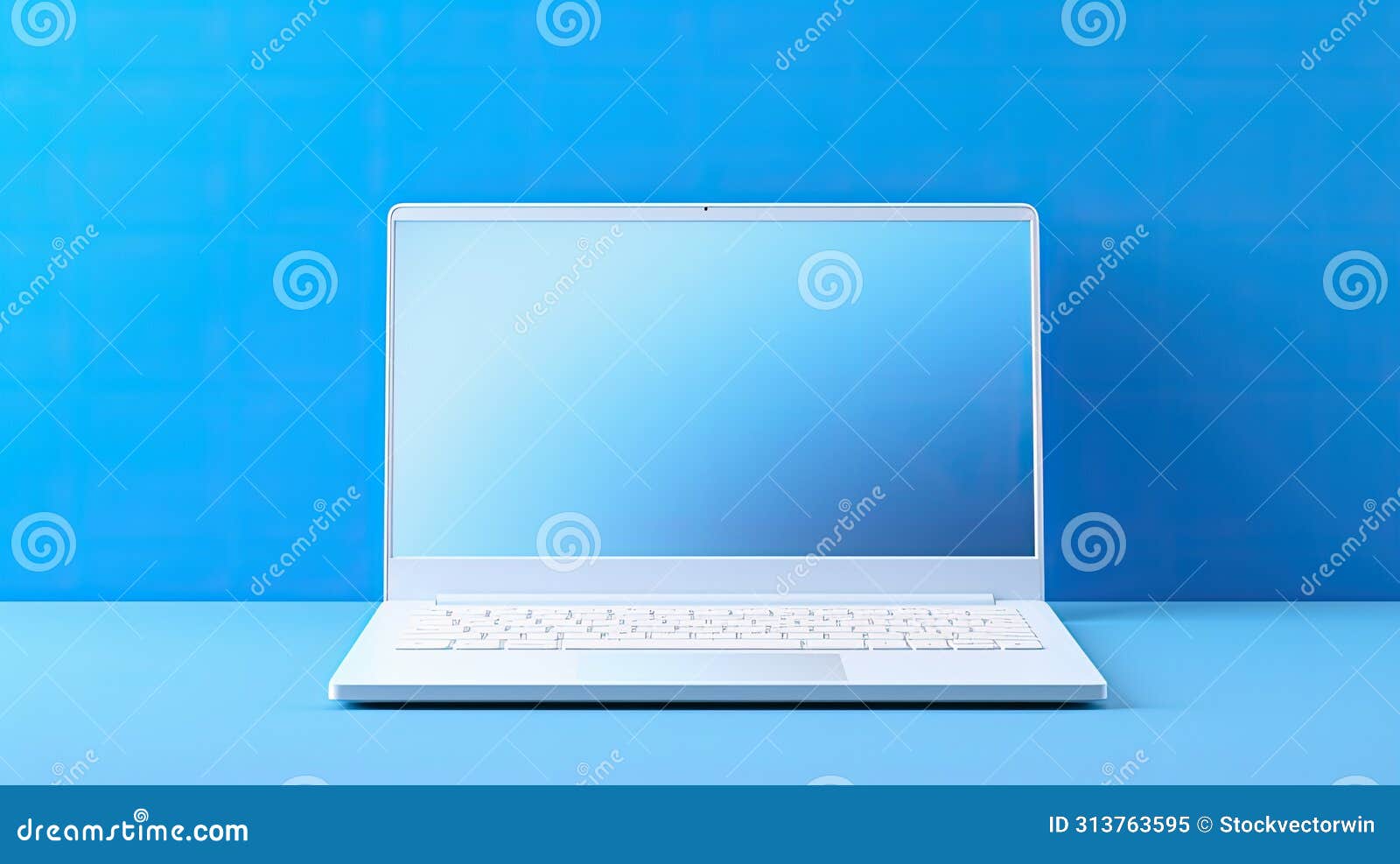 Vibrant White and Blue Technology Background Stock Illustration ...