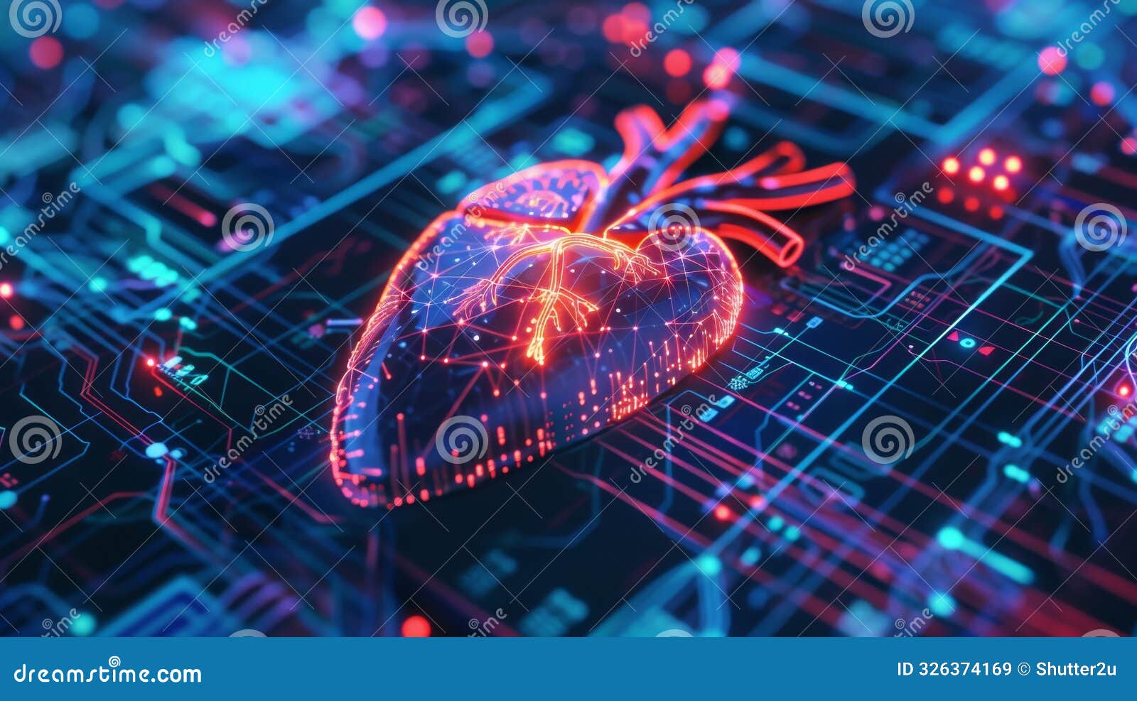 A Vibrant World Pulsating with the Heartbeat of Technology Stock ...