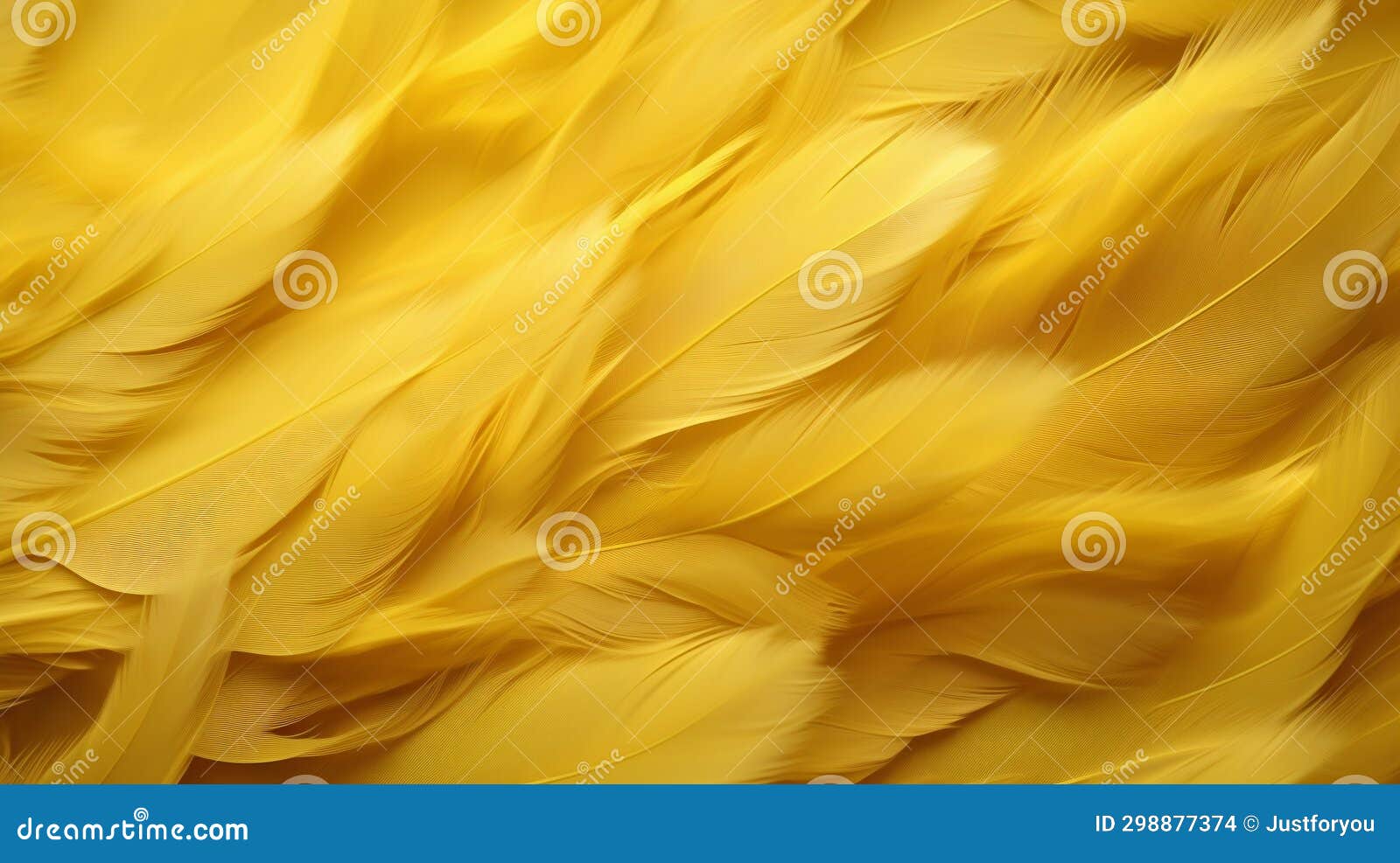 Vibrant Yellow Bird Feathers Texture. Generative Ai Stock Illustration ...