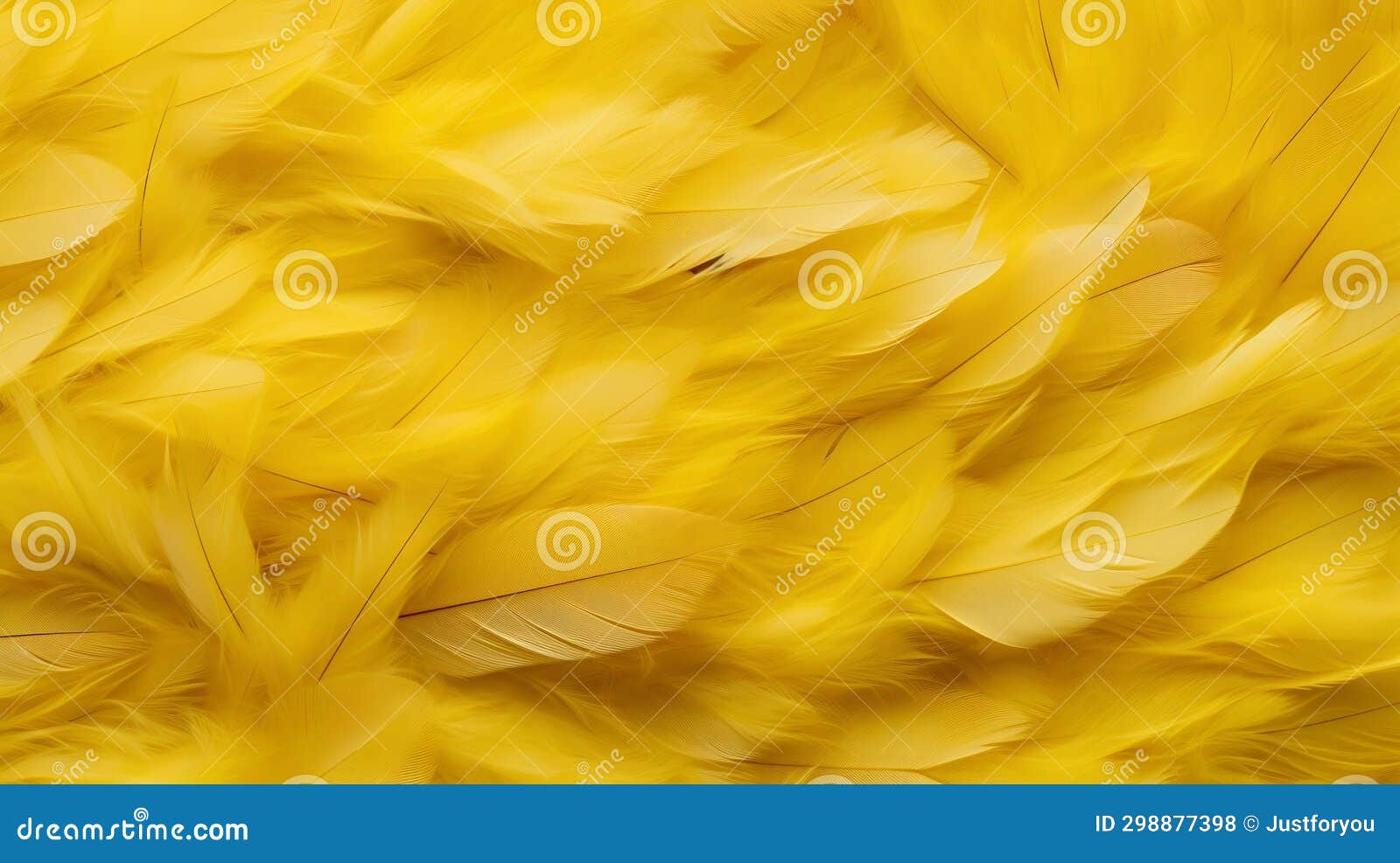 Vibrant Yellow Bird Feathers Texture. Generative Ai Stock Illustration ...