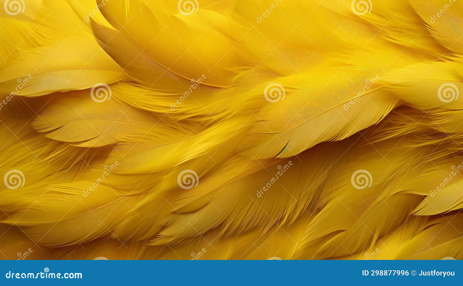 Vibrant Yellow Bird Feathers Texture. Generative Ai Stock Illustration ...