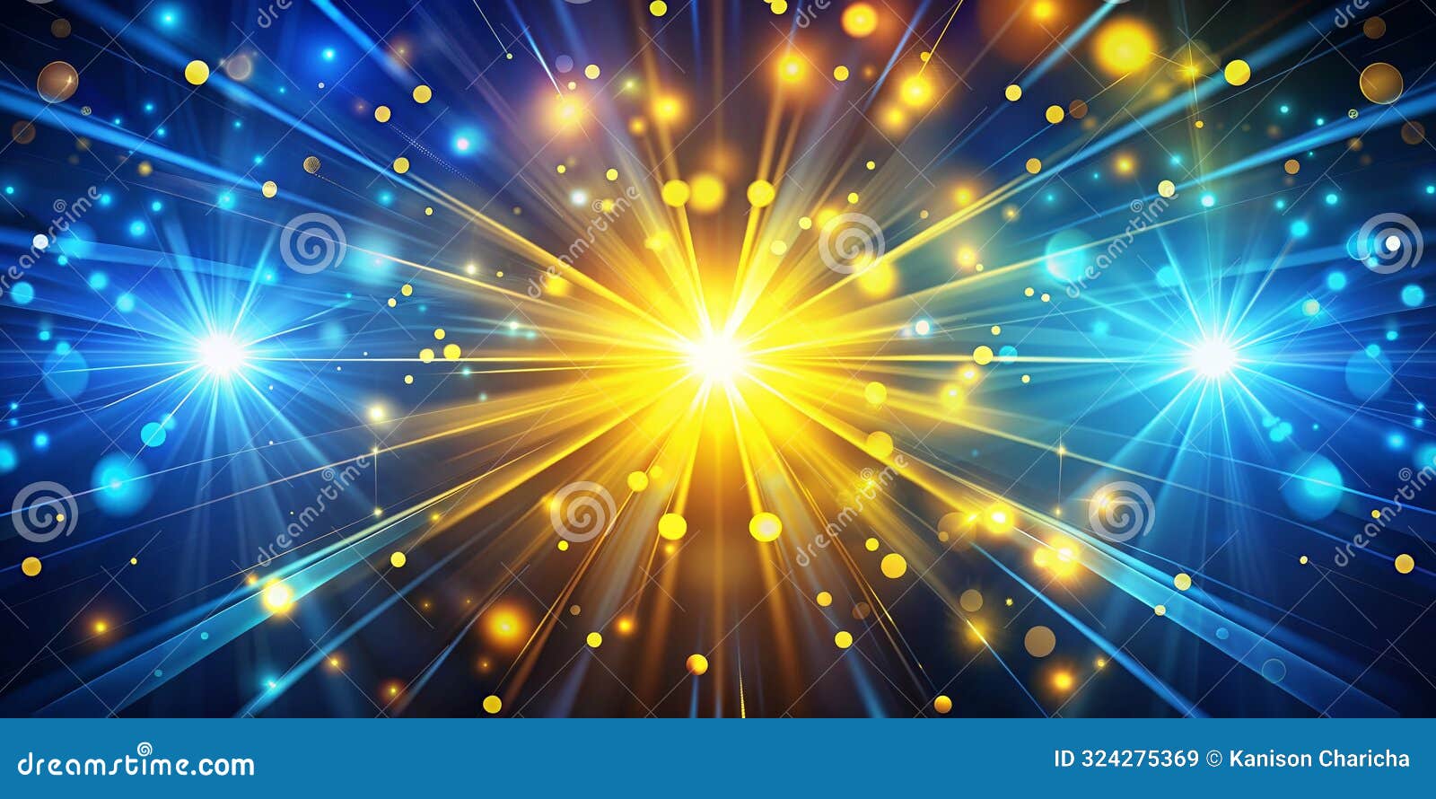 Radiant Burst Of Golden Light With Sparkling Sparks And Luminous Swirls ...