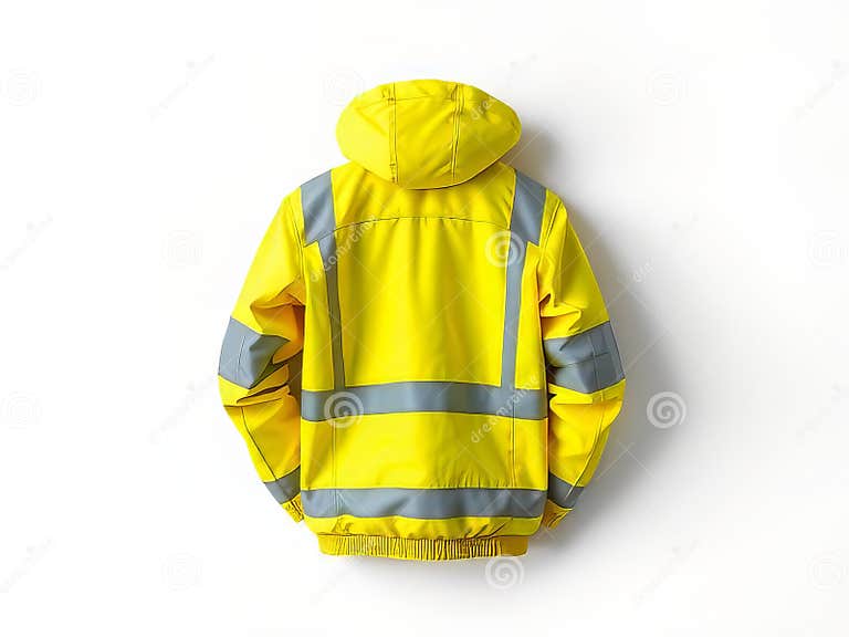 Bright Yellow Construction Jacket Professional Studio Shot for Workwear ...
