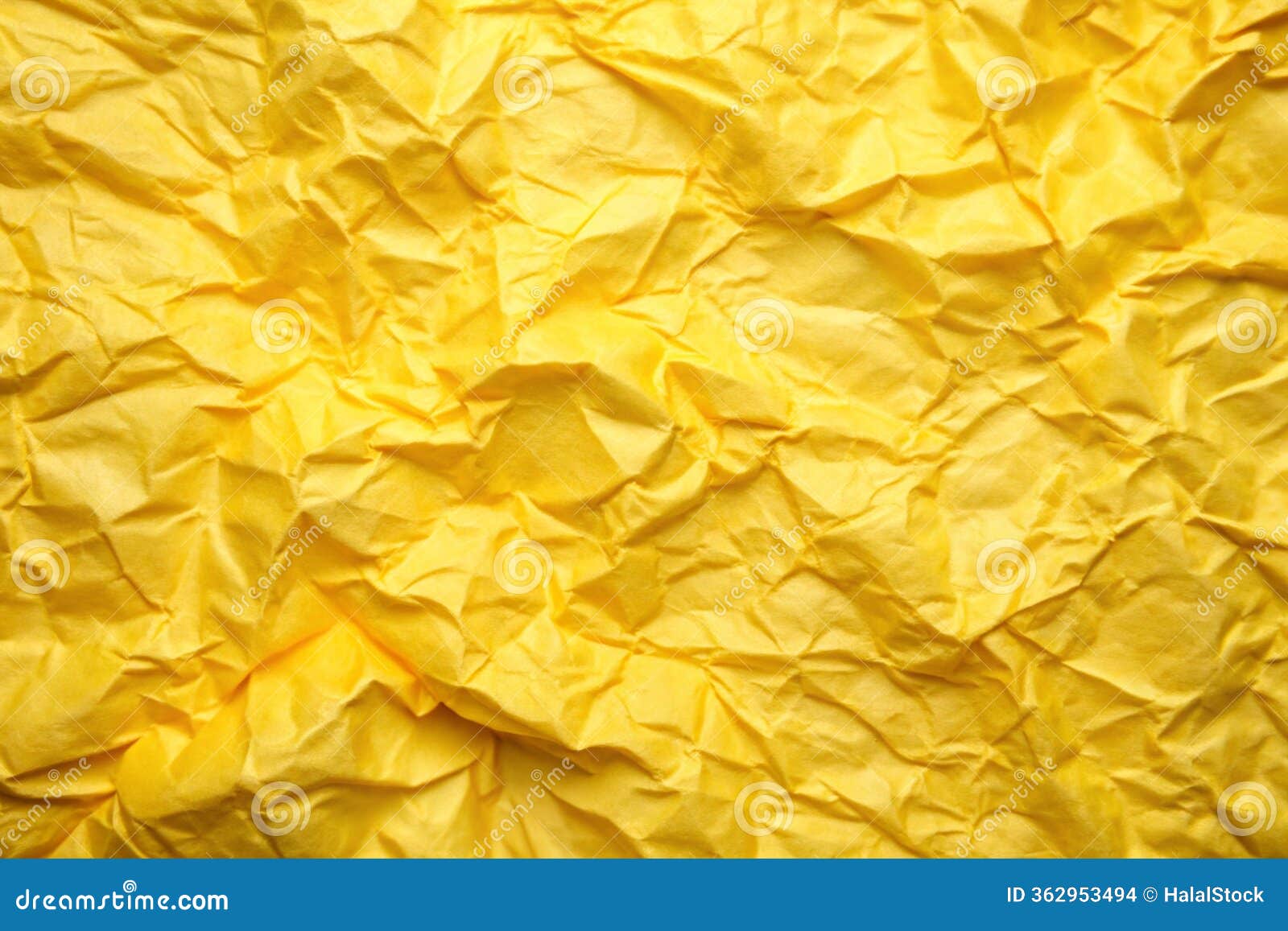 Yellow Crumpled Paper Texture For Creative Design Stock Image ...