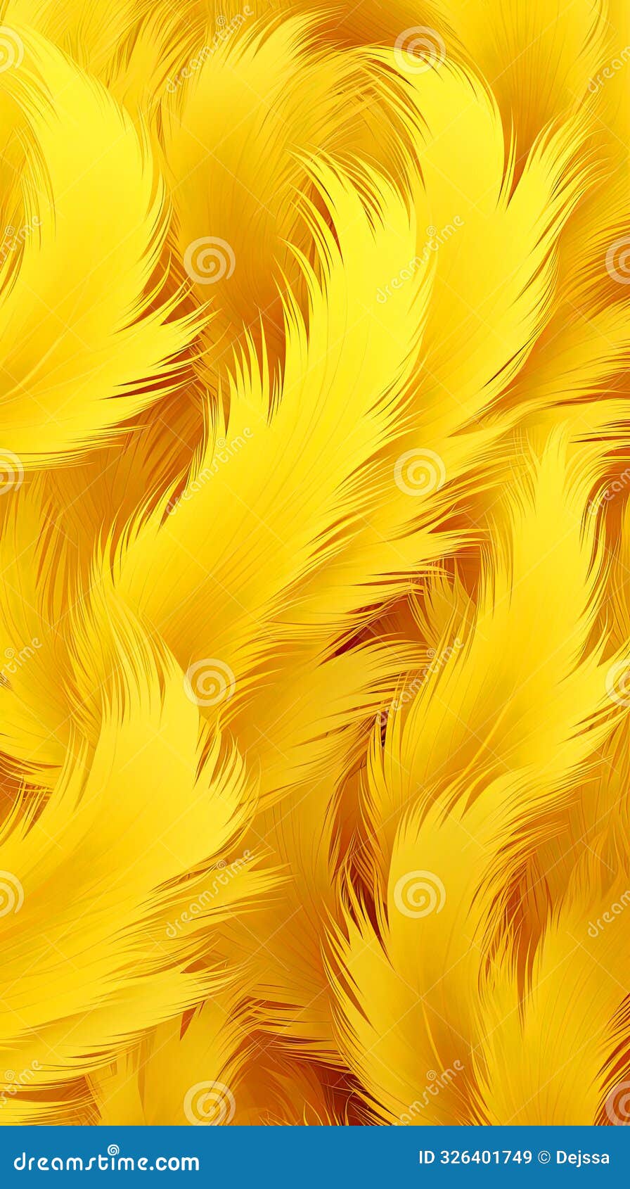 Vibrant Yellow Feather Texture Creating a Soft and Lively Visual Effect ...