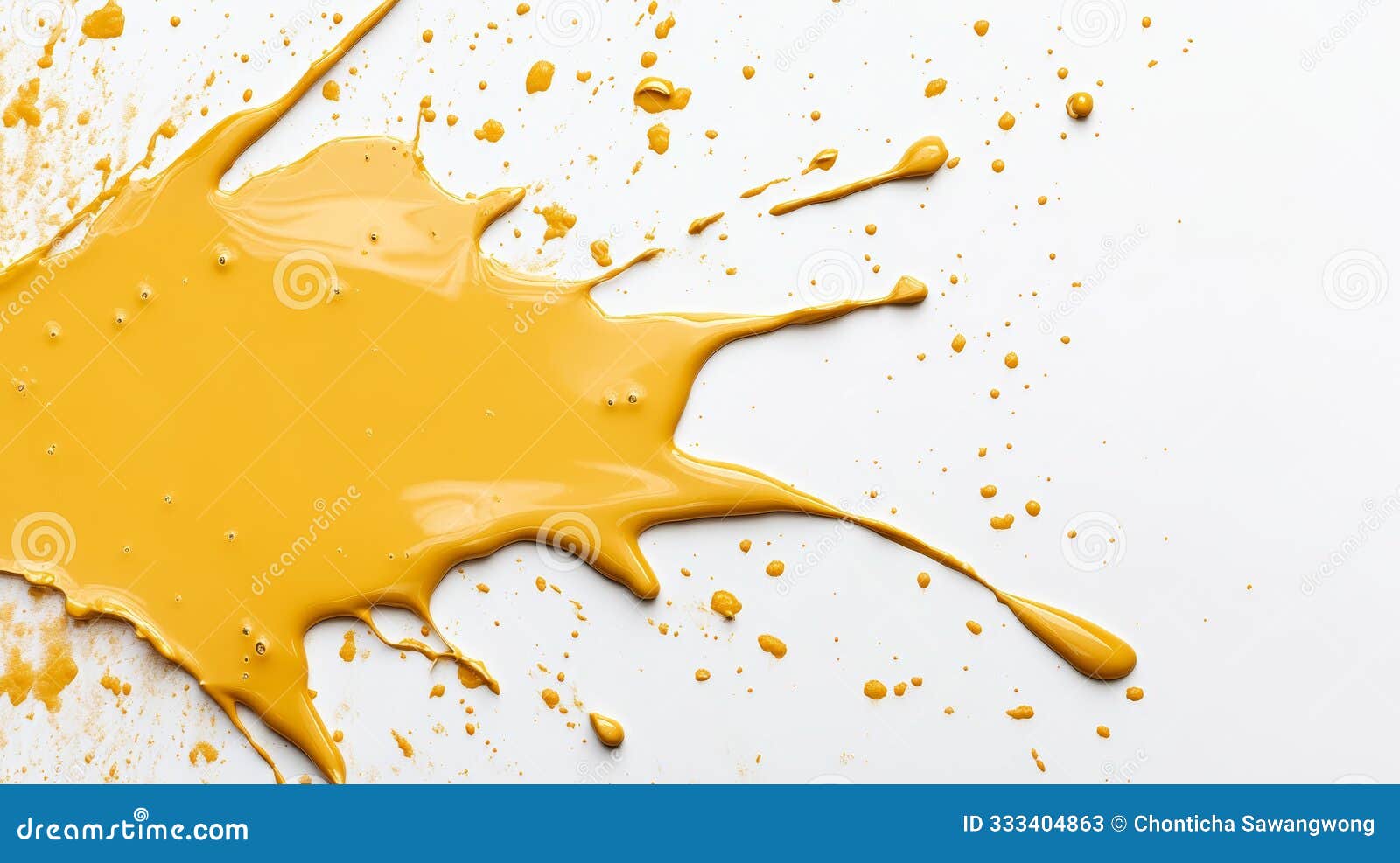 Vibrant Yellow Paint Splash on a White Background, Perfect for Creative ...