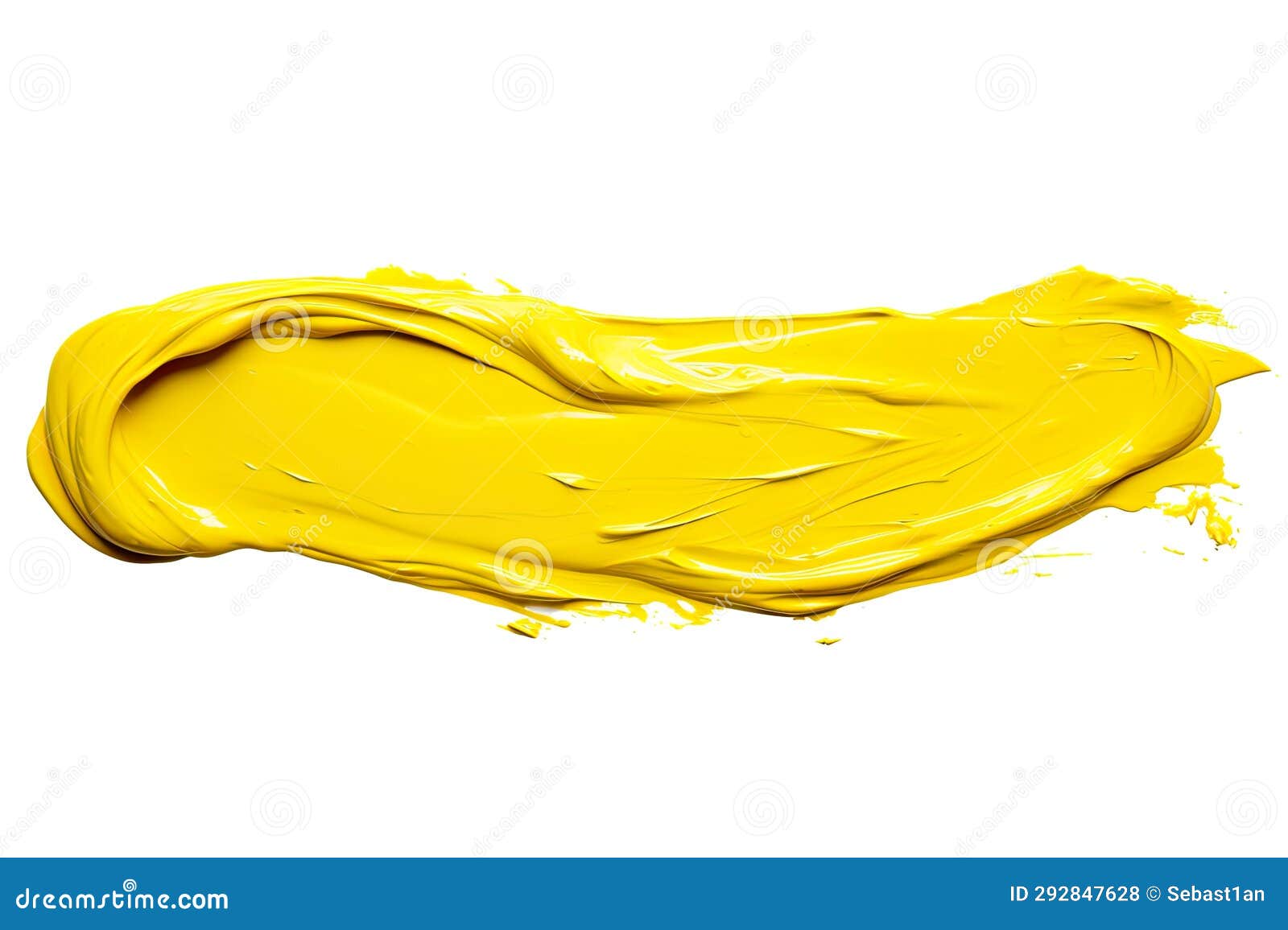 Vibrant Yellow Paint Thick Stroke, Providing a Bold and Colorful ...