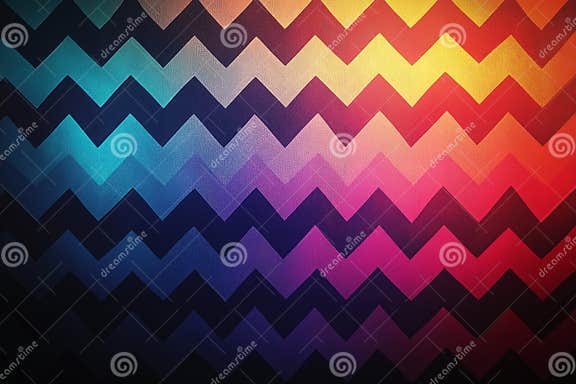 Vibrant Zigzag Pattern Forming a Gradient of Colors, Creating a Dynamic and Visually Appealing ...