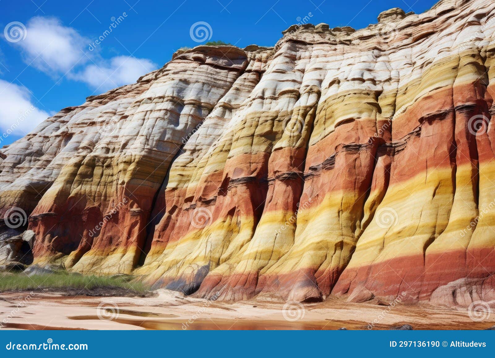 Vibrantly Stained Sandstone Formation Stock Photo - Image of erosion ...